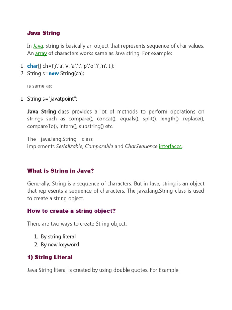 Strings | PDF | String (Computer Science) | Class (Computer Programming) Strings | PDF | String (Computer Science) | Class (Computer Programming)