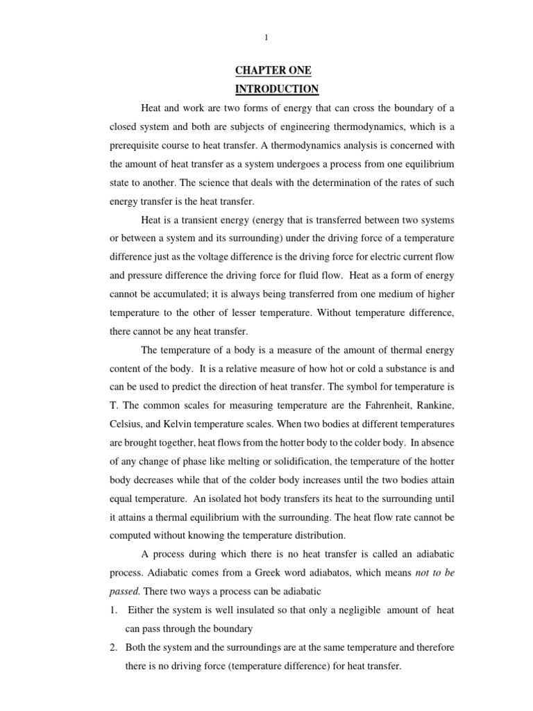Introduction to Heat and Work | PDF | Thermal Conduction | Heat Transfer