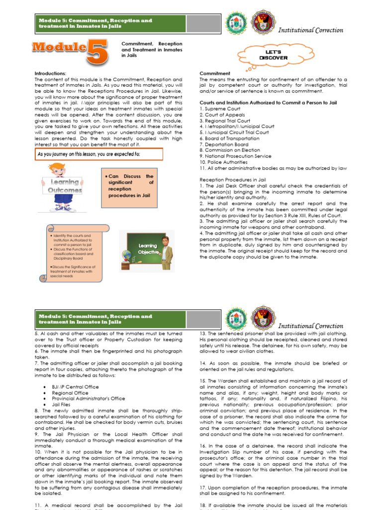 Module 5 | PDF | Prison | Detention (Imprisonment)