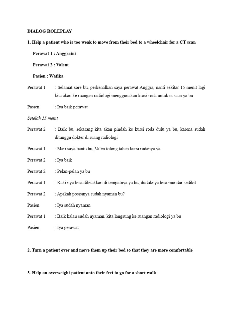 Dialog Roleplay Bing | PDF | Medical Specialties | Health Care