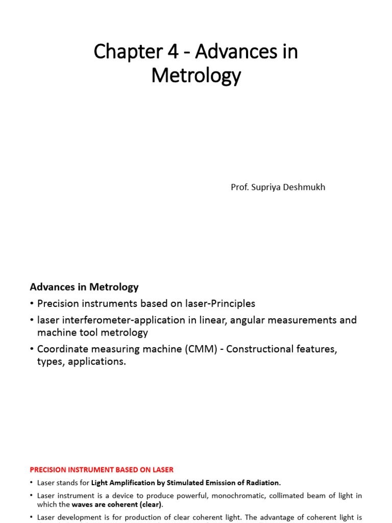 Advances in Metrology | PDF | Interferometry | Laser