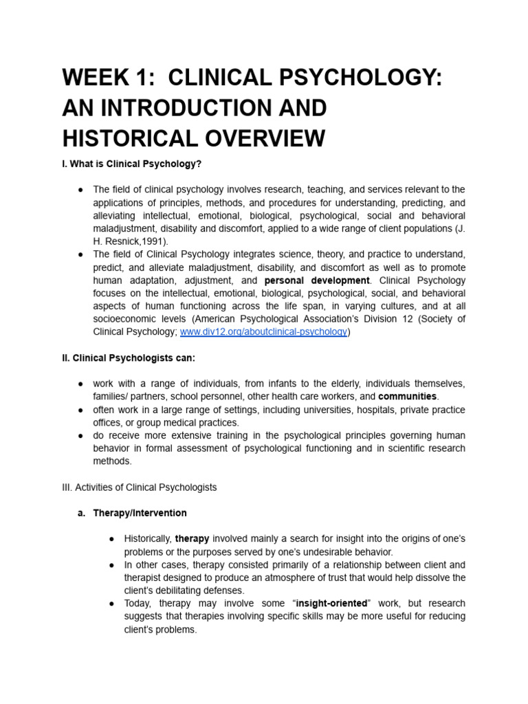 Clinical Psych Prelim | PDF | Diagnostic And Statistical Manual Of Mental Disorders | Psychologist