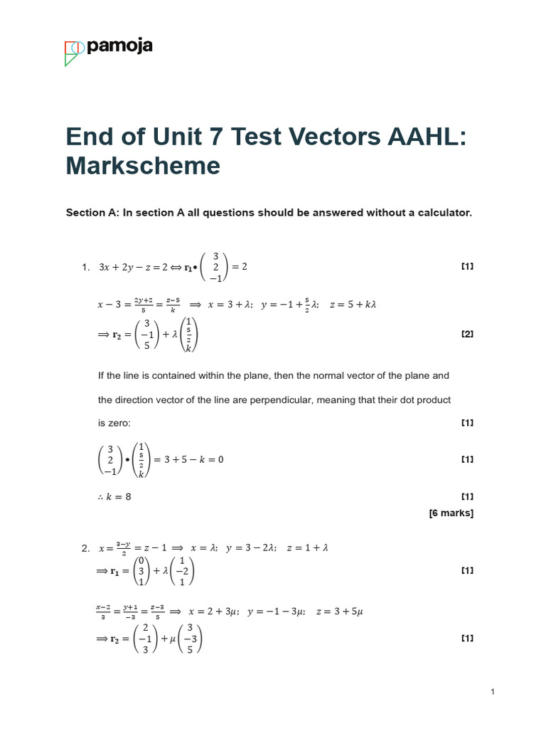 Y2 U5 L15 Solution of Systems of Linear Equations Unit Test Solutions ...