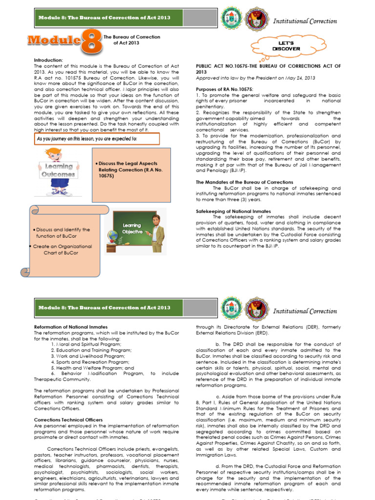 Module 8 | PDF | Prison | Inspector