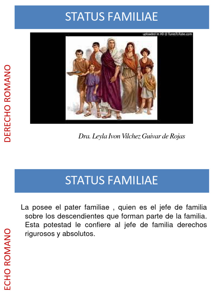 Clase 7.1.1. Status Familiae | PDF | Derecho