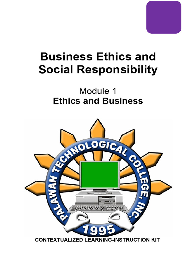 Module 1 - Ethics and Business | PDF | Morality | Corporate Social Responsibility