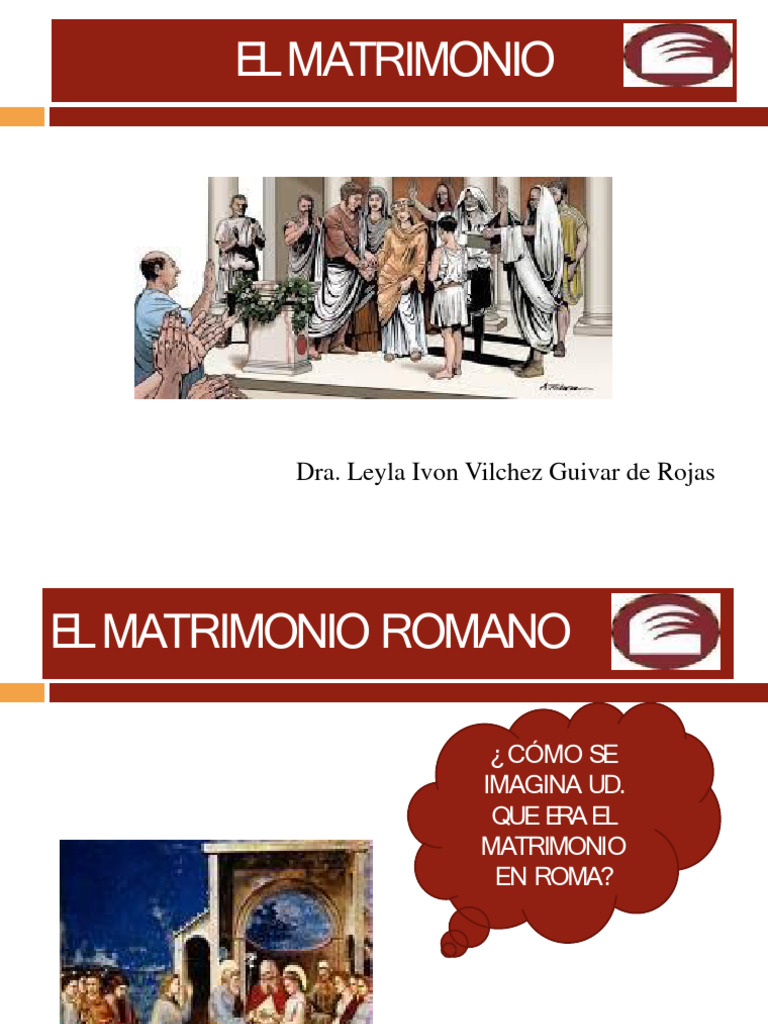 Matrimonio Romano: Tipos y Características | PDF | Matrimonio ...