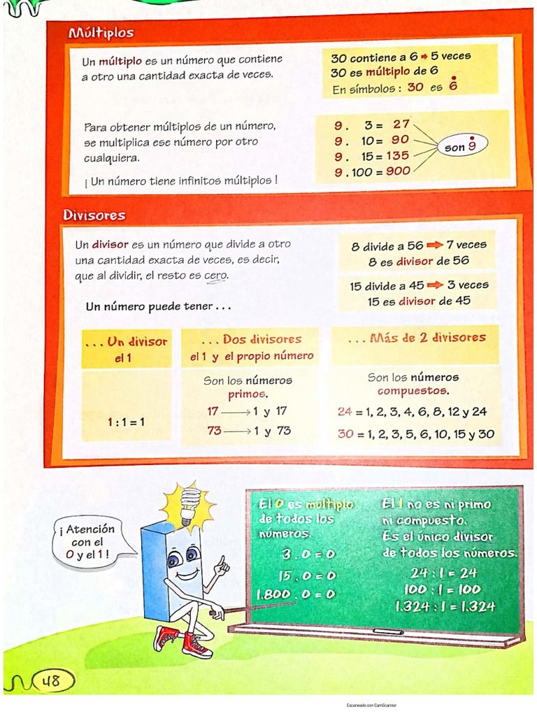Múltiplos y Divisores (Teoría) | PDF