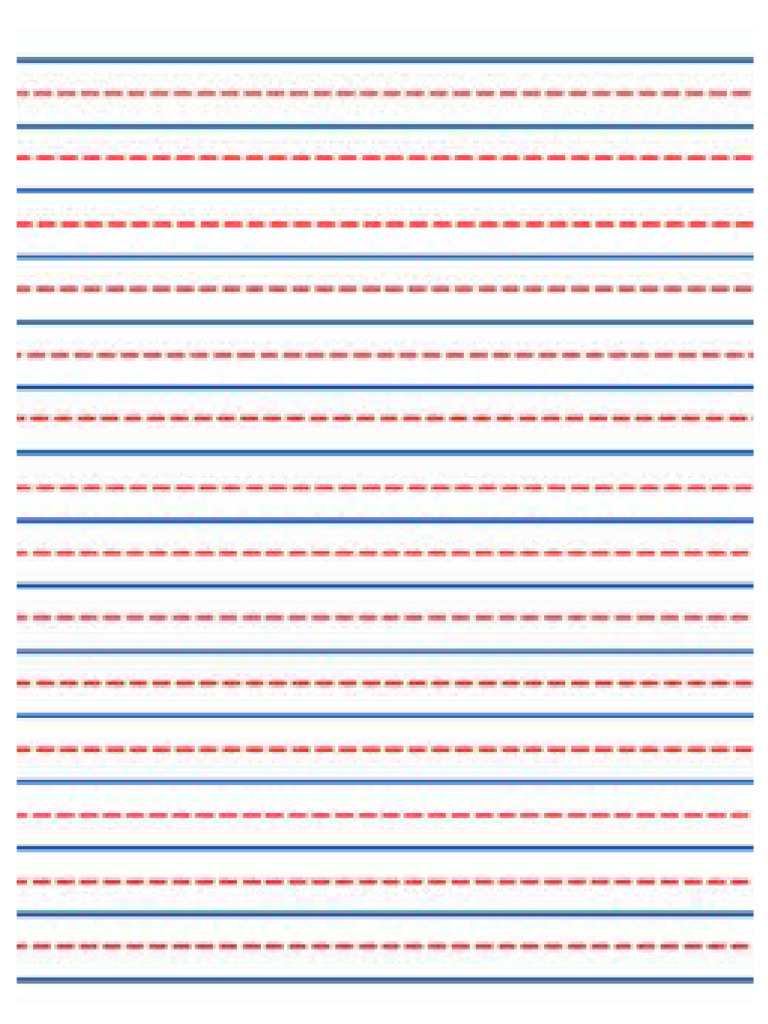 Blue and Red Lines For Practice Writing | PDF