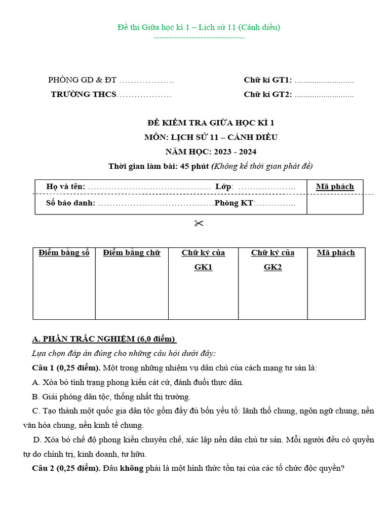 Ghk1 de So 2 Lich Su 11 CD | PDF