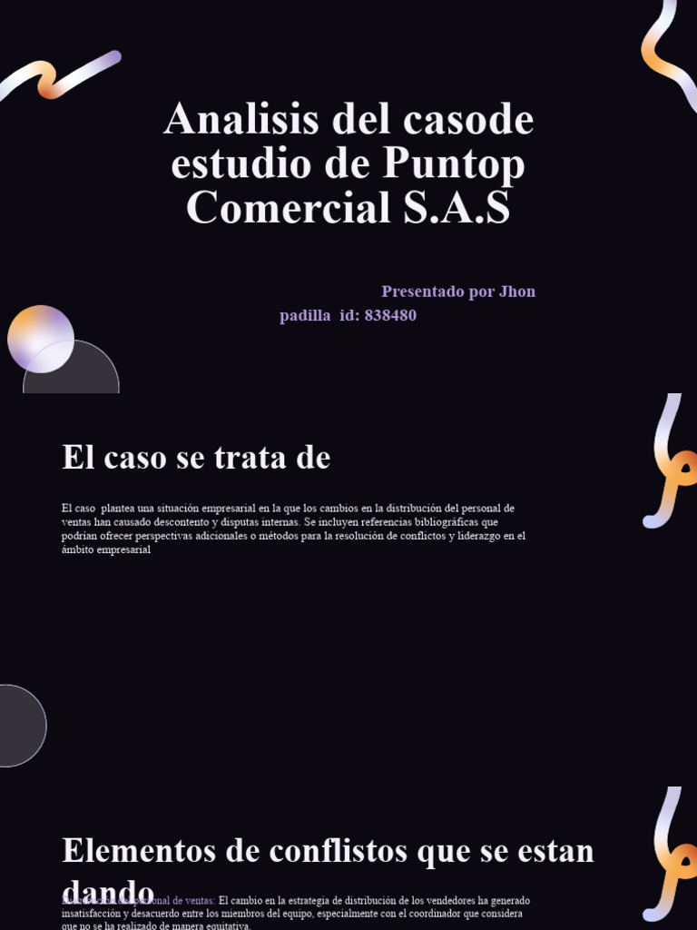 Diapositivas de Jhon Padilla Caso 1 | PDF | Liderazgo | Mediación