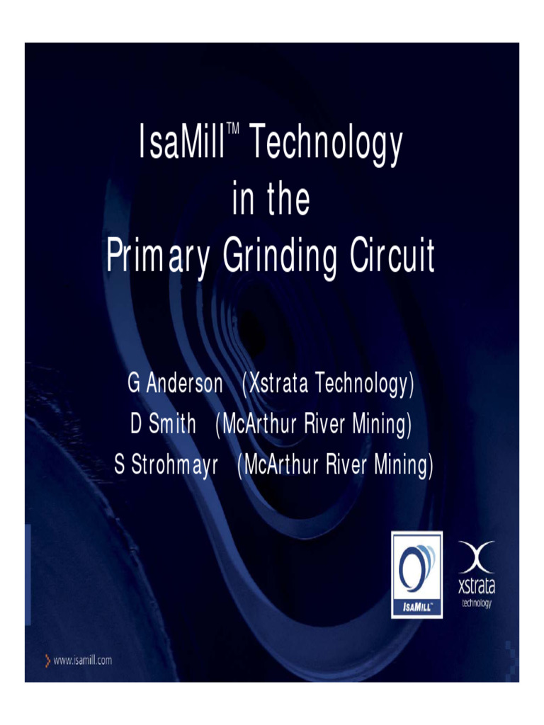 IsaMill Technology Primary Grinding Circuit Antapaccay | PDF | Secondary Sector Of The Economy ...
