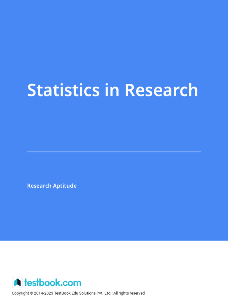 Statistics in Research | PDF | F Test | Statistical Hypothesis Testing