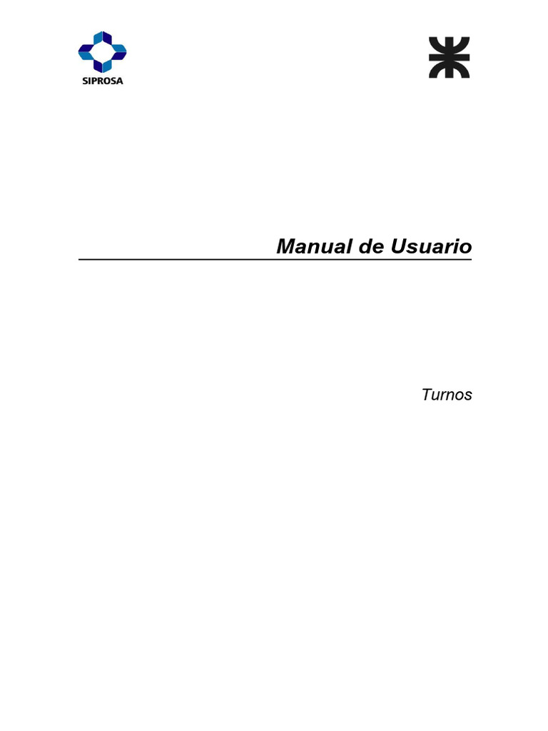 Manual de Usuario Turnos-JFSR | PDF | Hospital | Usuario (informática)