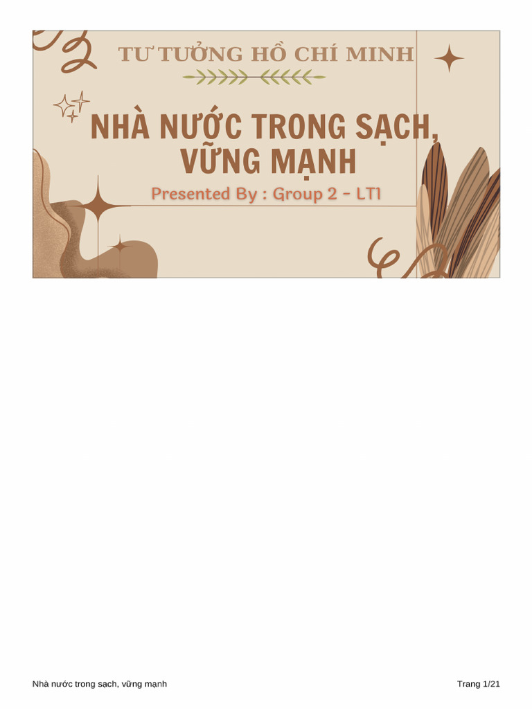 Nhà Nư C Trong S CH, V NG M NH | PDF