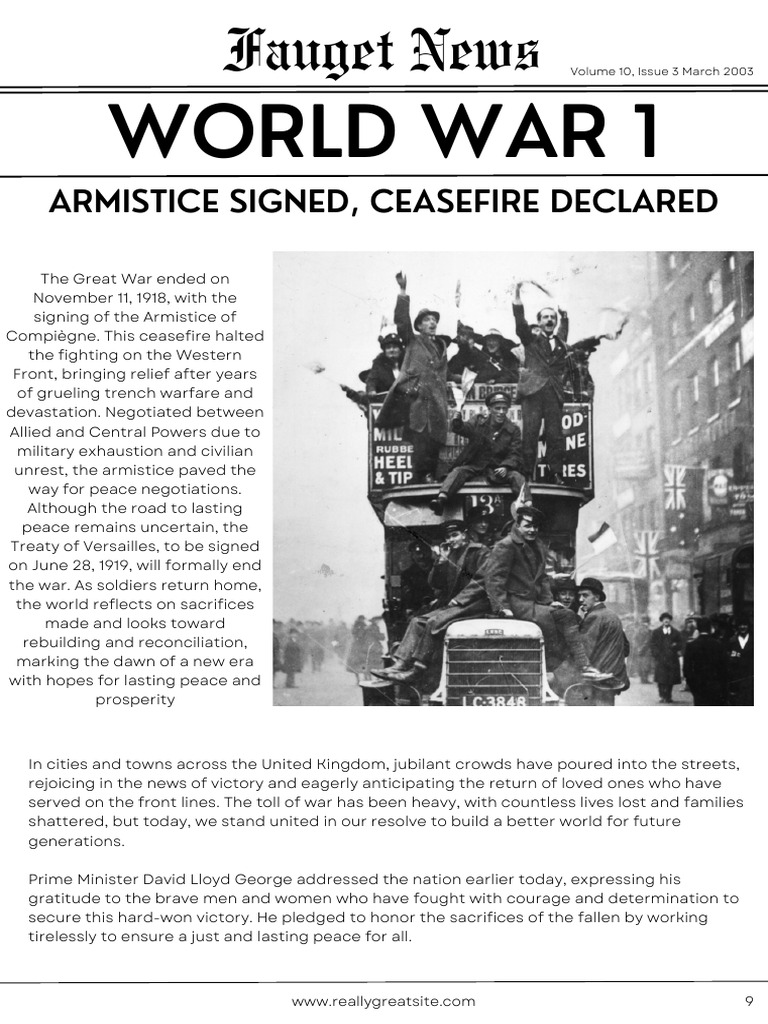 World War 1 Armistice Overview | PDF | Politics | Sports & Recreation