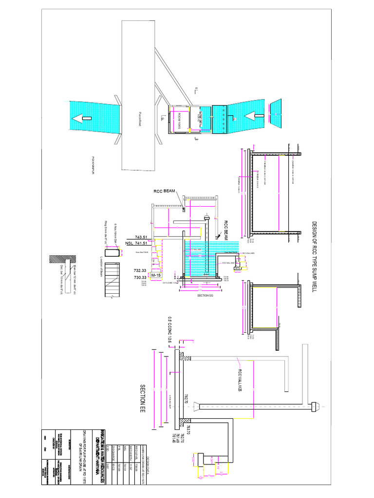 RCC Pump House Design Drawings | PDF