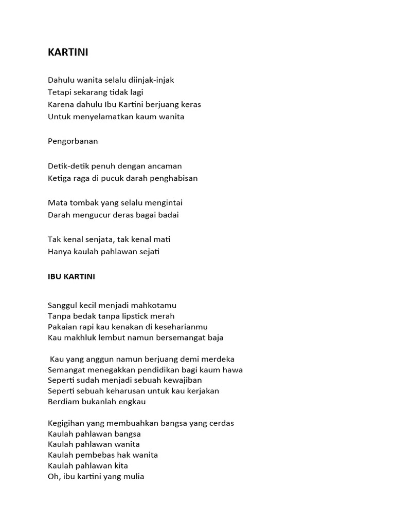 KARTINI | PDF | Puisi