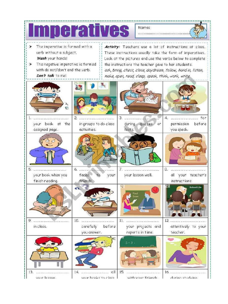 Imperatives Exercises Ii | PDF