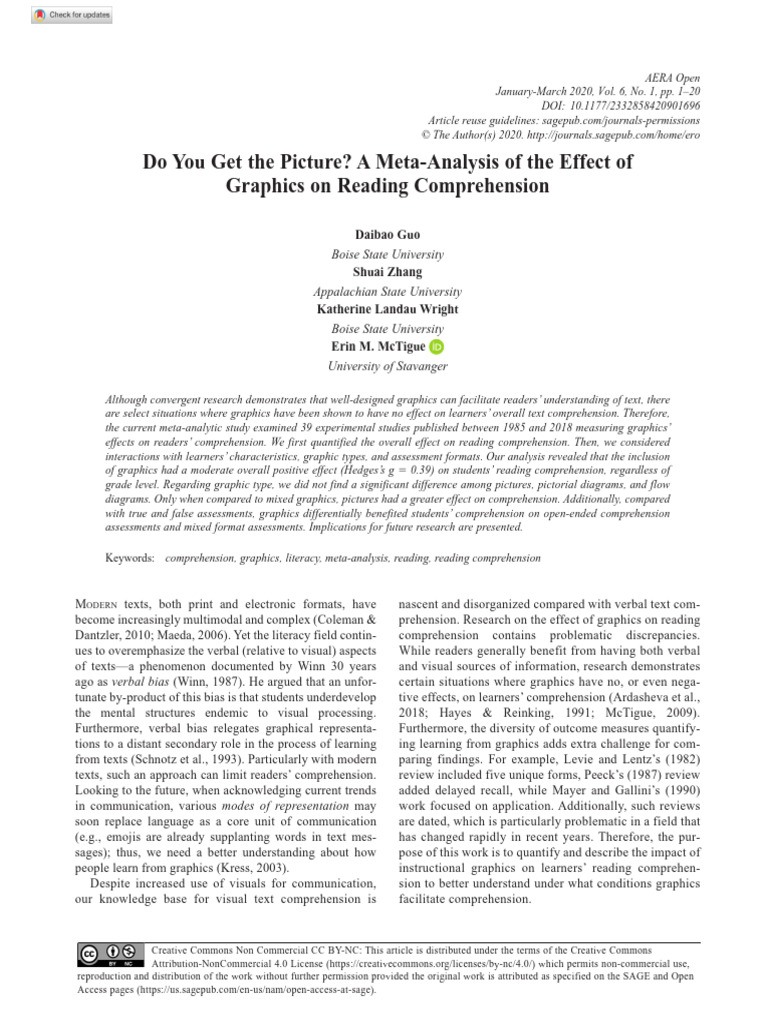 Guo Et Al 2020 Do You Get The Picture A Meta Analysis of The Effect of ...