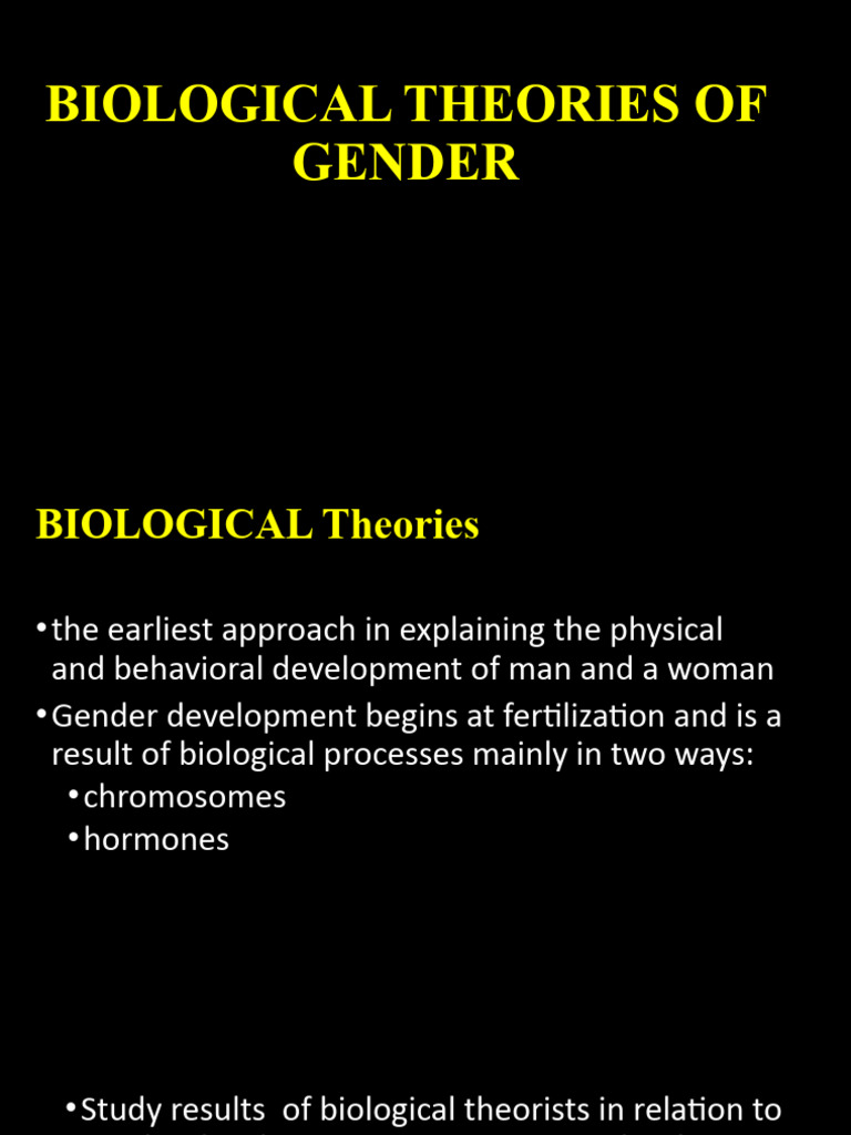Biological Gender Theories Explained | PDF | Gender | Gender Studies