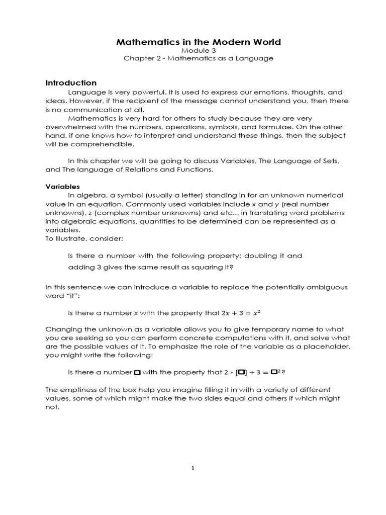 Lesson 3 Variables Pdf Variable Mathematics Numbers 3878