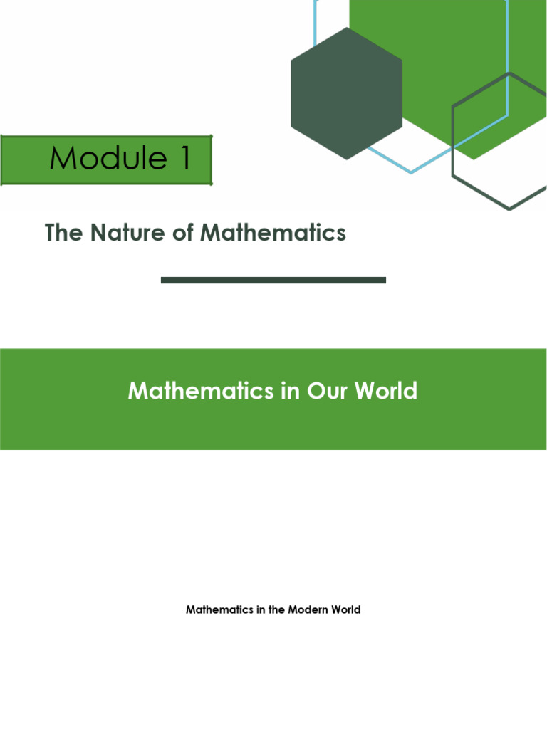 Lesson 1 - History of Math and Mathematics in Nature | PDF ...