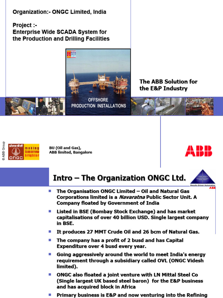ABB's SCADA Solution for ONGC E&P | PDF | Scada | Computing