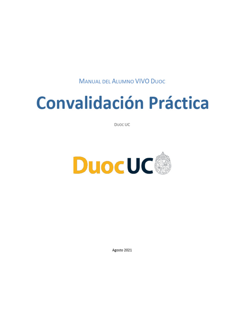 Manual Alumno Convalidación Práctica | PDF