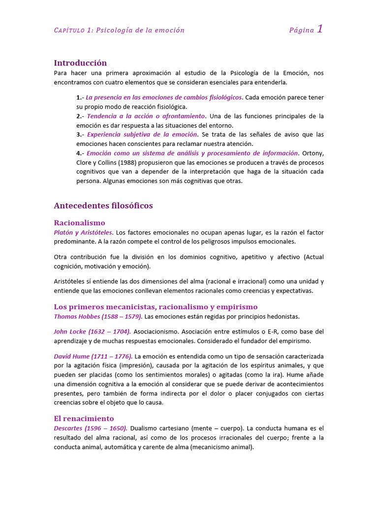 Apuntes Psicología De La Emoción Uned Pdf Las Emociones Sistema