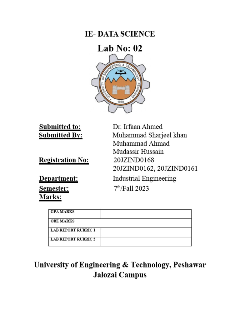Data Sci Lab 2 | PDF | Python (Programming Language) | Variable ... Data Sci Lab 2 | PDF | Python (Programming Language) | Variable ...
