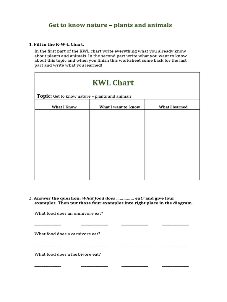 Get To Know Nature - Plants and Animals | PDF | Foods | Plants