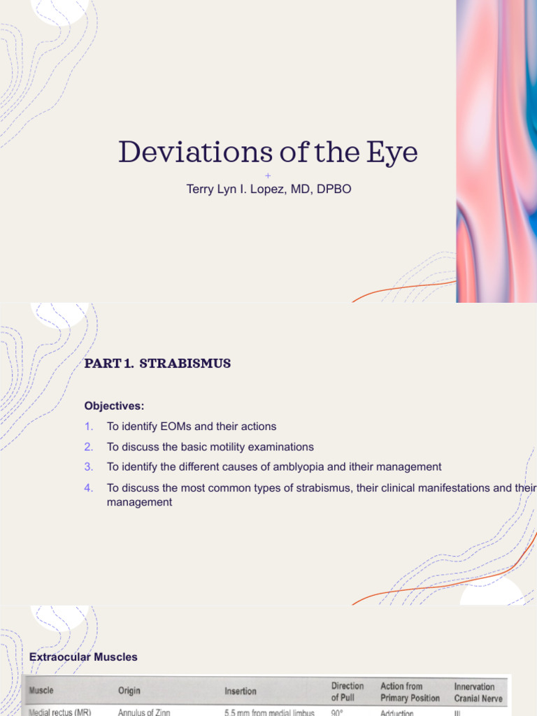 Wup-Deviations of the Eye | PDF | Human Eye | Ophthalmology