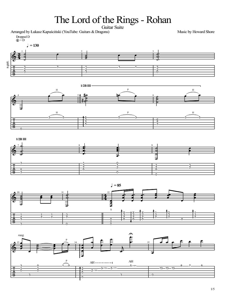 Rohan Guitar Suite Sheet Music | PDF