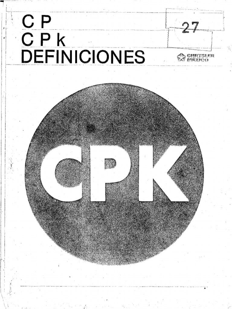 Definiciones CPK - Control de Proceso | PDF