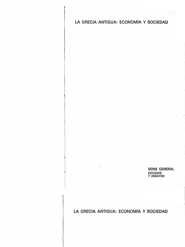 Moses, Finley - La Grecia Antigua: Economía y Sociedad | PDF