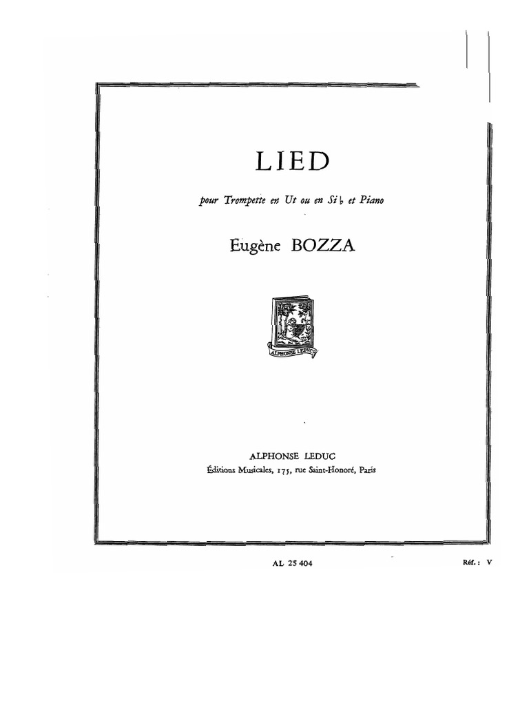 Bozza Lied | PDF