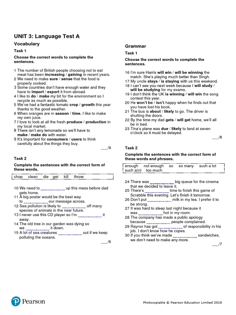 Practice Unit 3 | PDF | Supermarket | Endangered Species