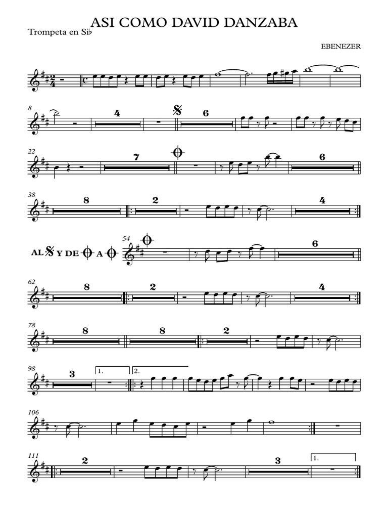 Asi Como David Danzaba - Trompeta en Sib | PDF