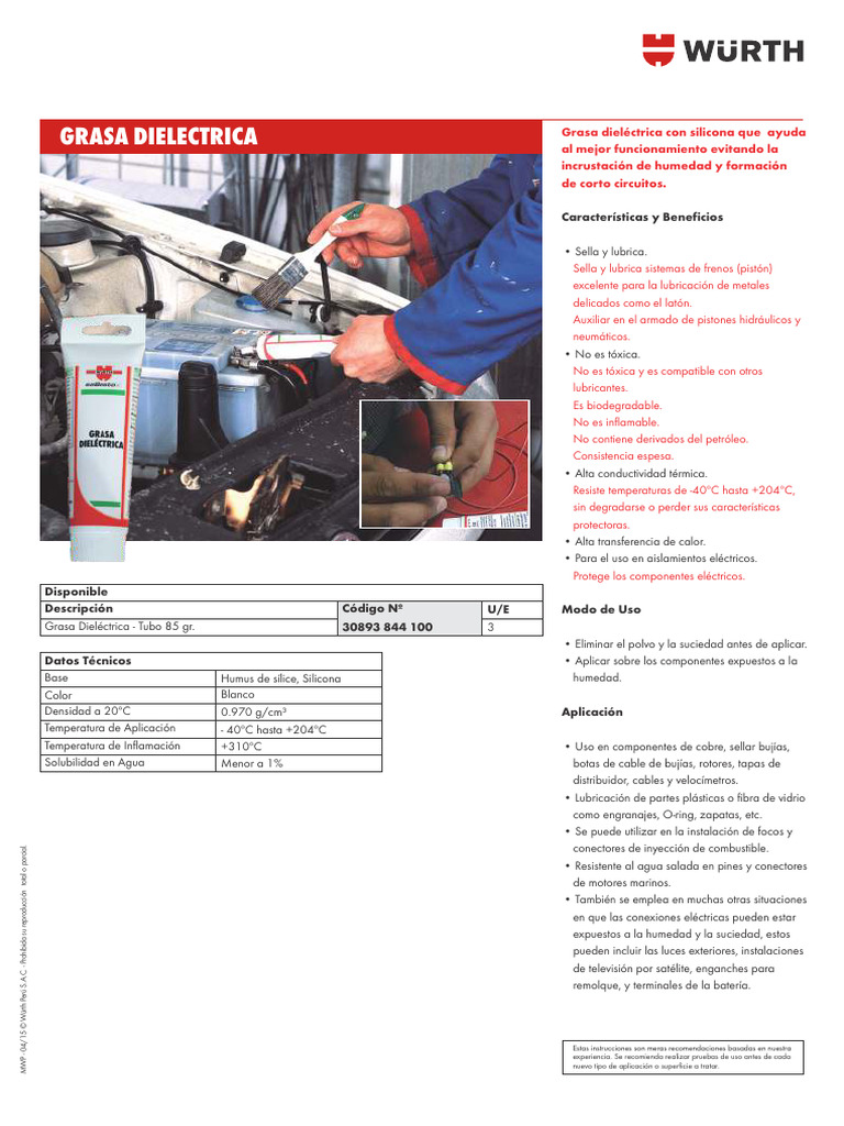 Grasa-Dielectrica | PDF | Conector eléctrico | Silicona