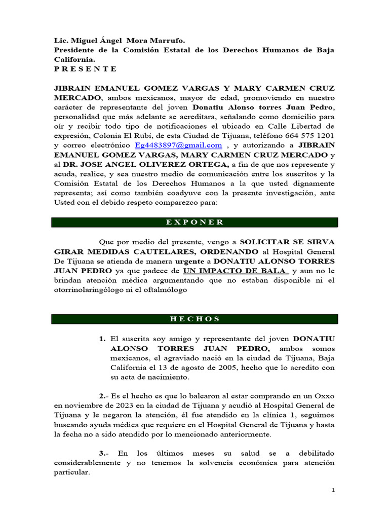 formato para queja derechos humanos | PDF | Trabajo Social