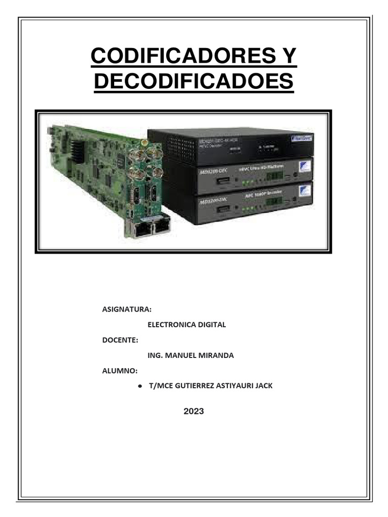 Codificadores y Decodificadores Digitales | PDF | Poco | Informática