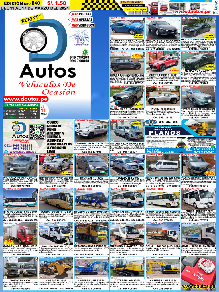 Revista DAutos - Del 11 Al 17 Marzo 2024 | PDF