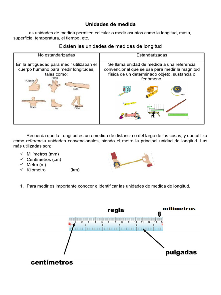 Unidades de Medida de Longitud | PDF | Longitud | Cantidad