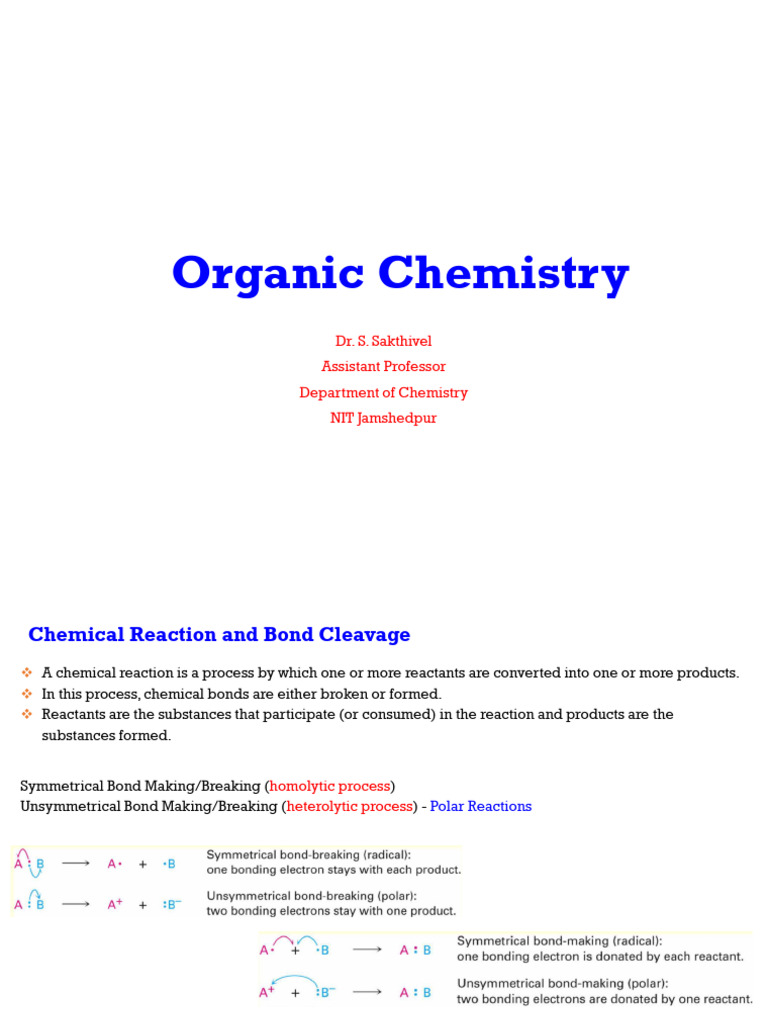 BTech Organic Chemistry-1 | PDF | Chemical Reactions | Ester