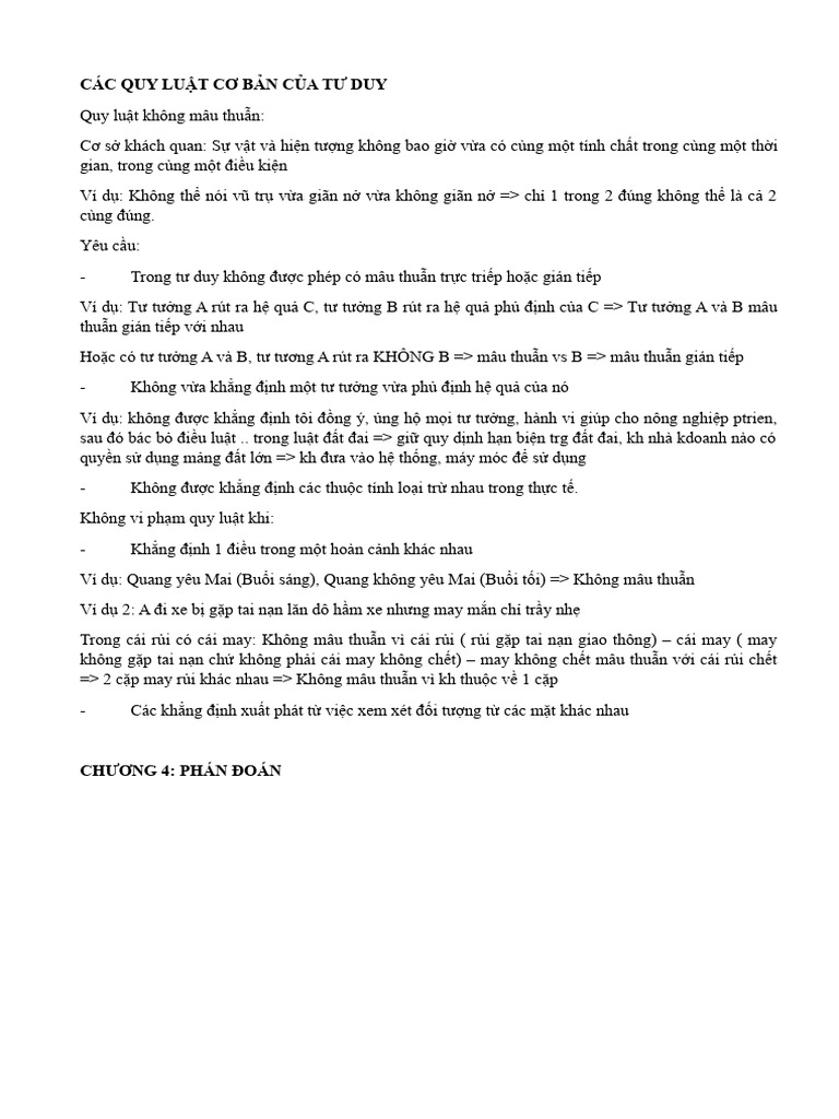 CÁC QUY LUẬT CƠ BẢN CỦA TƯ DUY | PDF