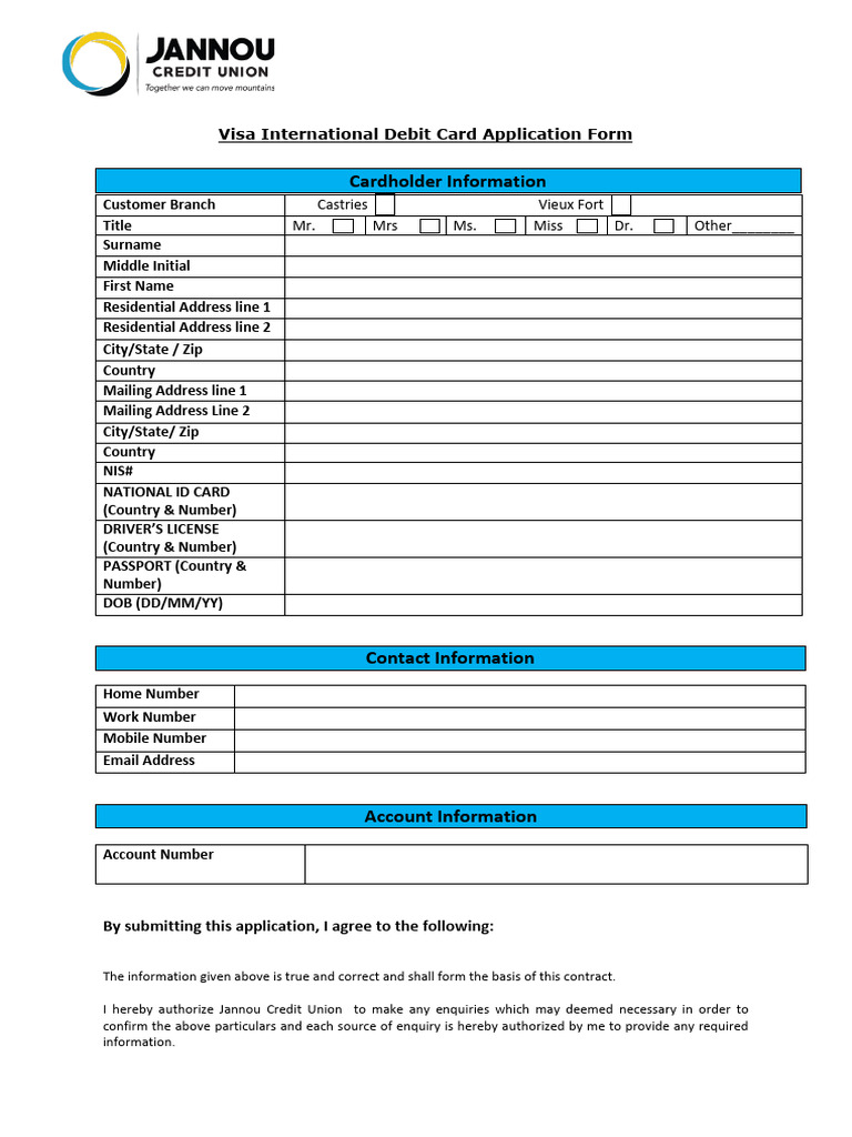 JANNOU IDC APPLICATION WITH VISA T&C Aug 5th | PDF | Credit Card ...