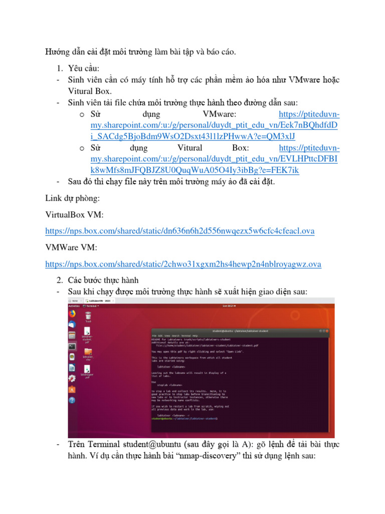 Huong Dan Cai Dat Va Nop Bai Tap | PDF