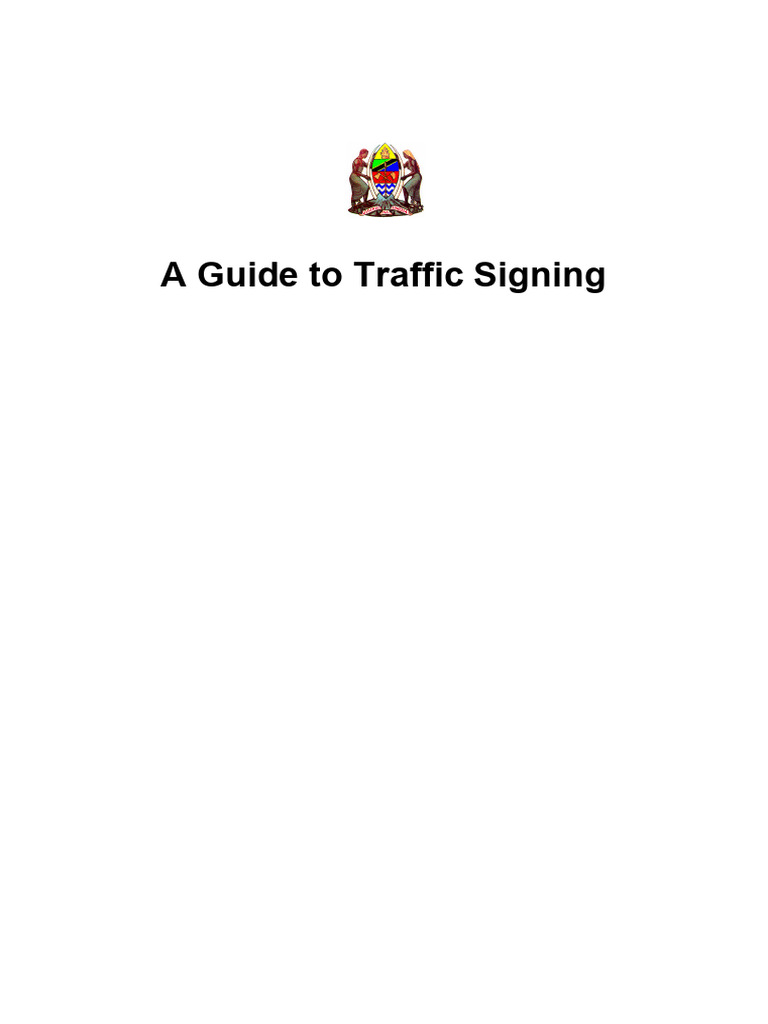 A Guide To Traffic Signing | PDF