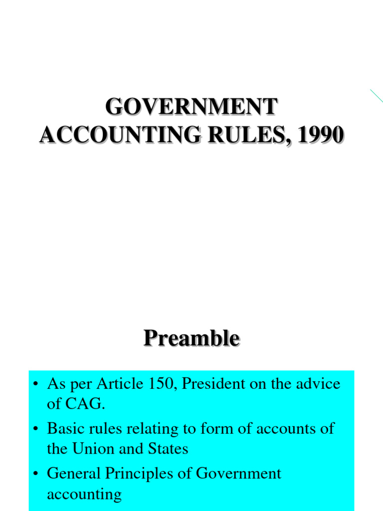 Government Accounting Rules Overview | PDF | Debits And Credits | Expense